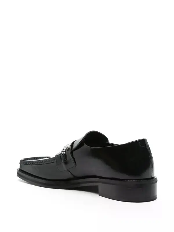 Martine Rose Square-toe Loafers With Chain Detailing