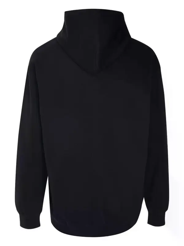 VTMNTS Logo Print Cotton Hoodie - Black