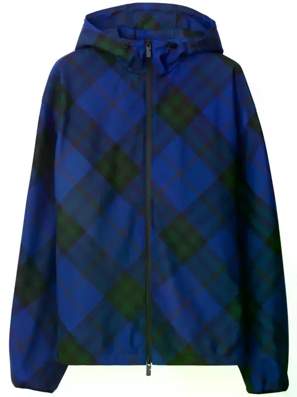 Burberry House Check Hooded Jacket - Blue