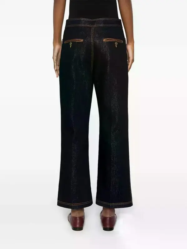 Etro Pegaso Button Cropped Jeans