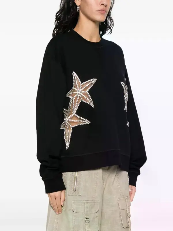 Dsquared2 Crystal Embellished Cotton Sweatshirt