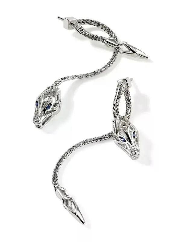 John Hardy Naga Sterling And Sapphire Drop Earrings