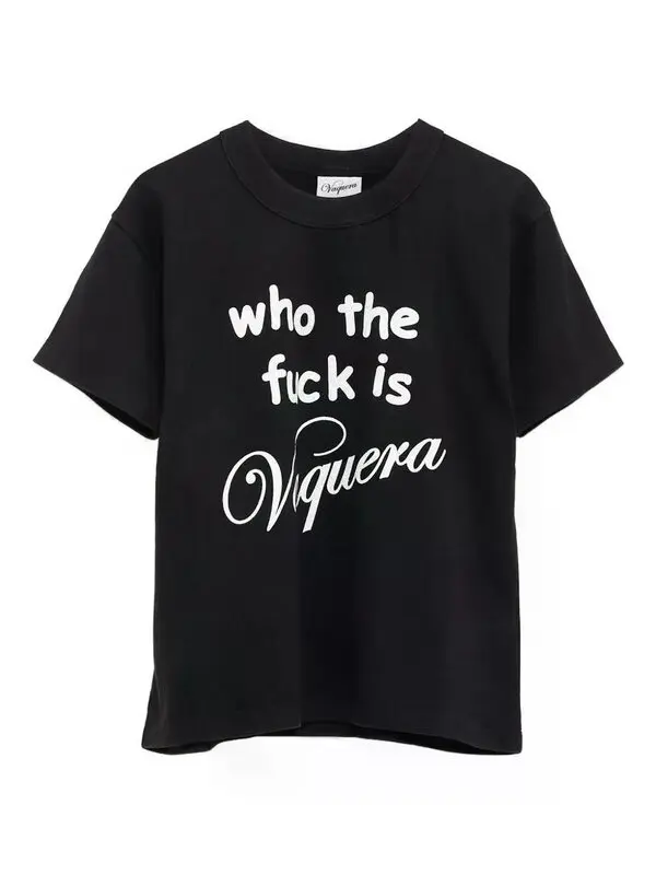Vaquera Slogan-print T-shirt - Black