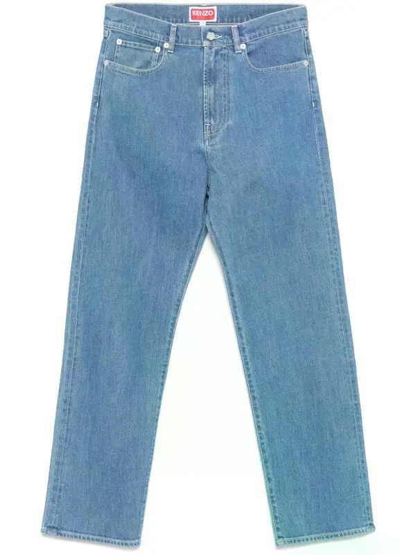 Kenzo Asagao Cropped Straight Leg Jeans