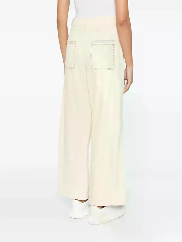 MII Hand-embroidered Cotton Corduroy Trousers