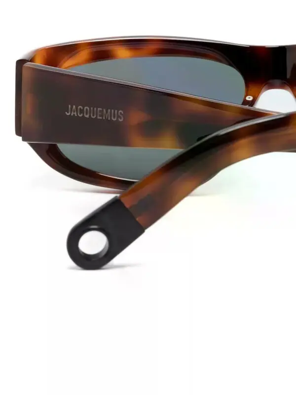 Jacquemus Les Lunettes Pilota Rectangle Sunglasses - Brown