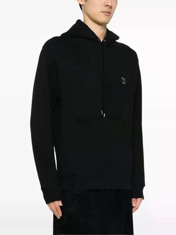 Maison Kitsuné Signature Fox Motif Hoodie - Black
