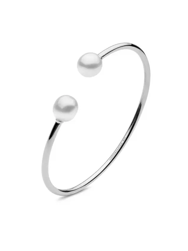 AUTORE MODA Valentina Cuff Bracelet With South Sea Pearls - Silver