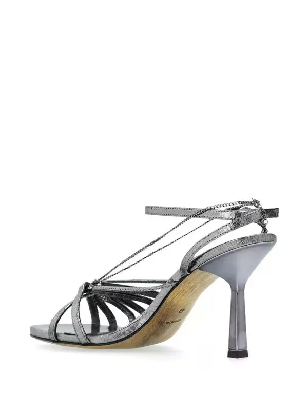 GOLDEN GOOSE 95mm Leather Sandals With Ankle Strap