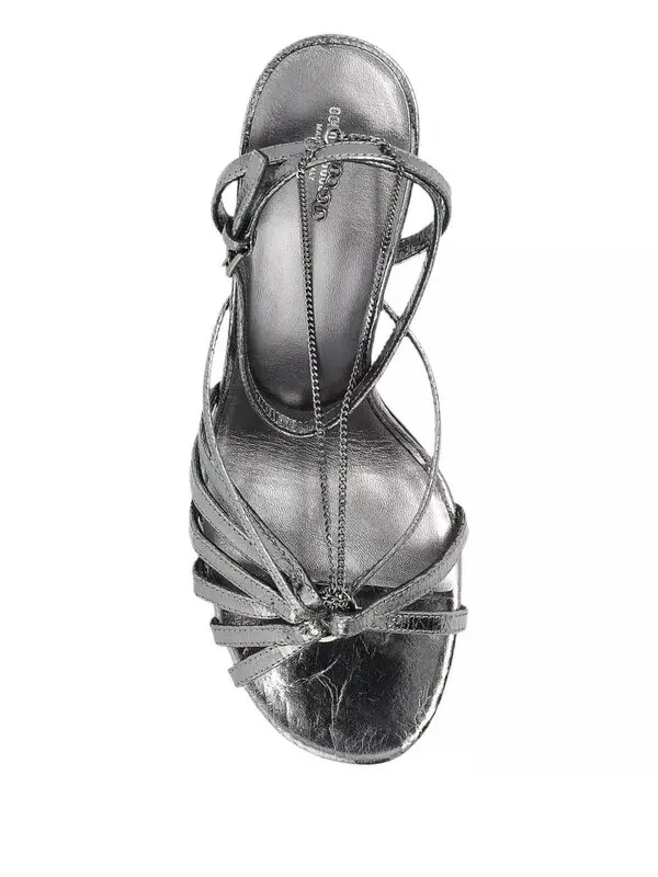 GOLDEN GOOSE 95mm Leather Sandals With Ankle Strap