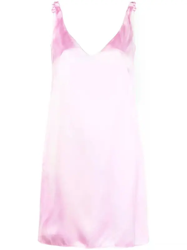 N°21 Ruched Straps V-neck Satin Dress