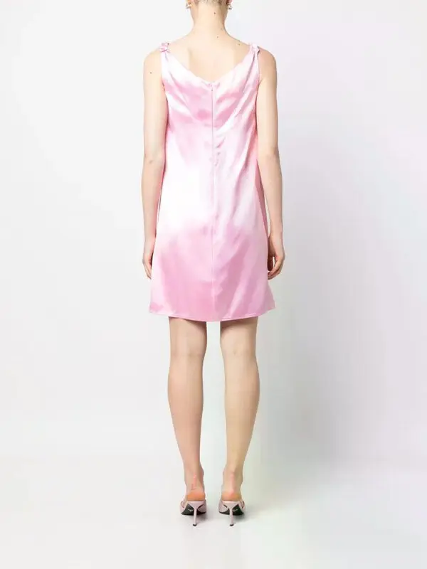 N°21 Ruched Straps V-neck Satin Dress