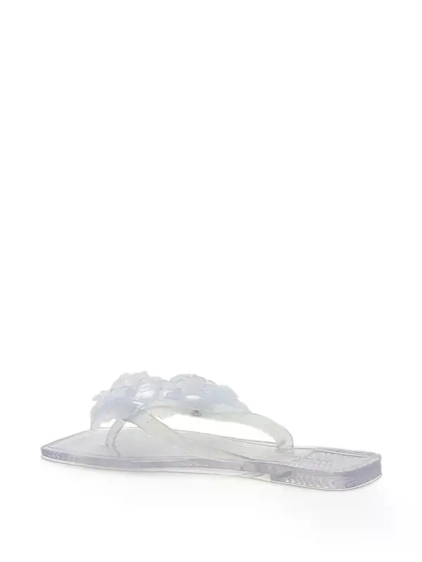 Coperni Silicone Flower Flip Flops - White
