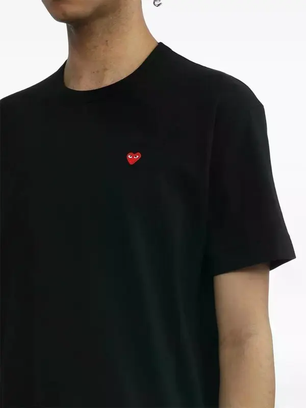 Play Comme Des Garcon Logo-appliqué Cotton T-shirt