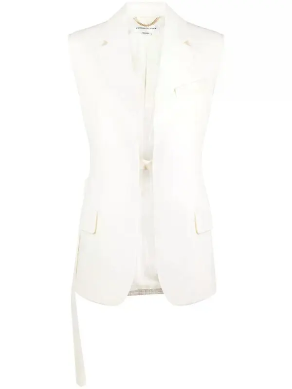 Victoria Beckham Two-tone Sleeveless Jacket