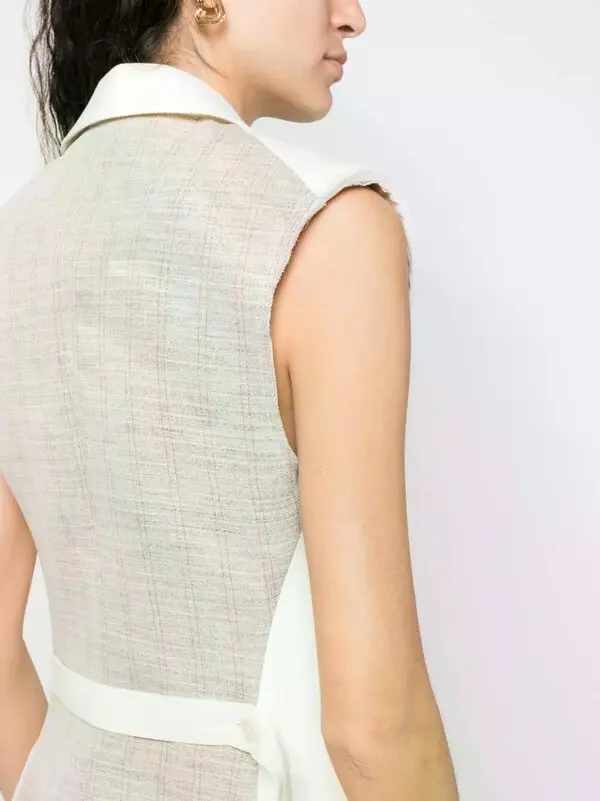 Victoria Beckham Two-tone Sleeveless Jacket