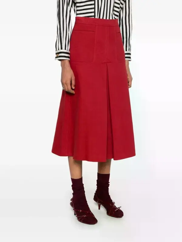 Max Mara Midi Skirt With Inverted Pleat