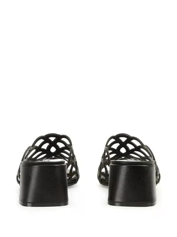 SERGIO ROSSI 45mm Mermaid Leather Mules