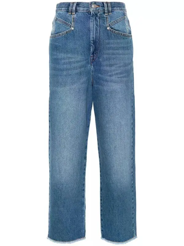 Isabel Marant Étoile Dilali Cropped Straight Leg Jeans