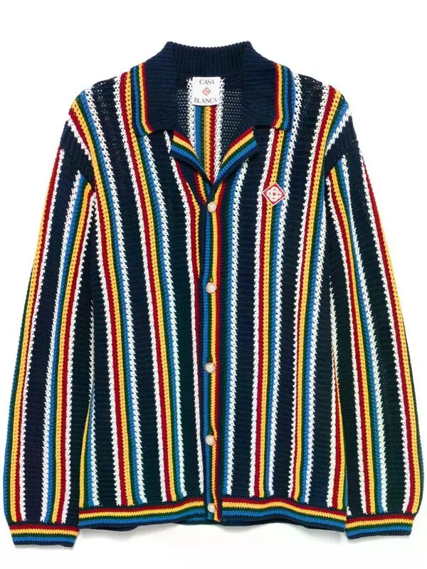 Casablanca Crochet Knit Cardigan