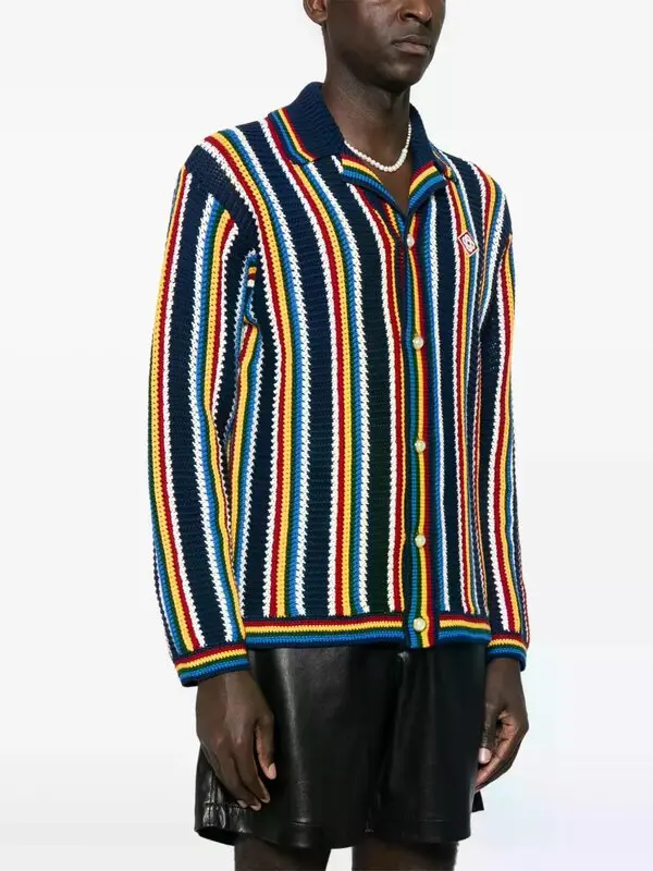 Casablanca Crochet Knit Cardigan