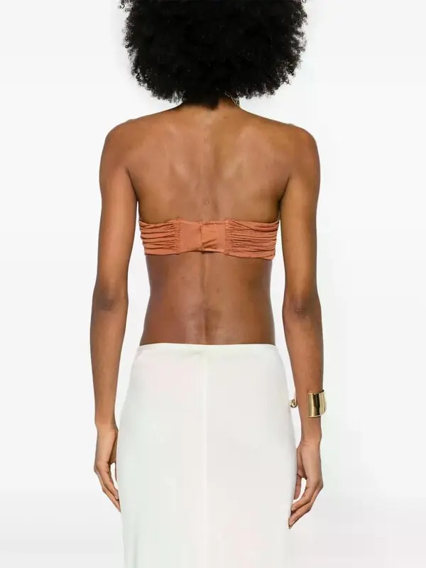 Giuseppe Di Morabito Twisted Detail Bandeau Top - Brown