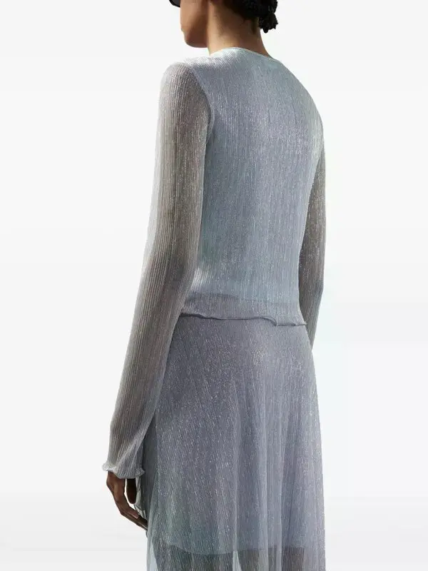 Gcds Tone Lurex Crew Neck Top