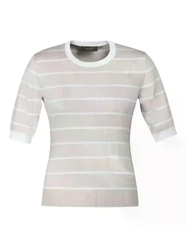 MOORER Cotton T-shirt - Neutrals