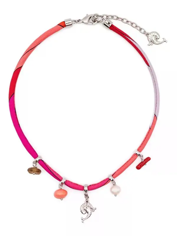 Emilio Pucci Embellished Charm Necklace