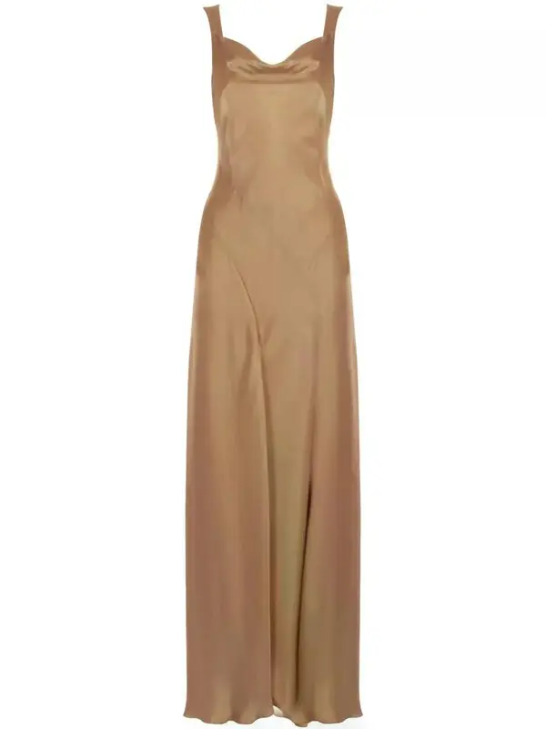 Alberta Ferretti Sleeveless Scoop Neck Maxi Dress