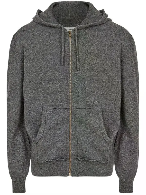 MAISON MARGIELA Brushed Zipped Hoodie - Grey
