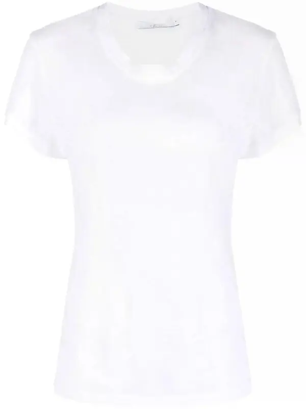 IRO PARIS Short-sleeved Linen T-shirt - White