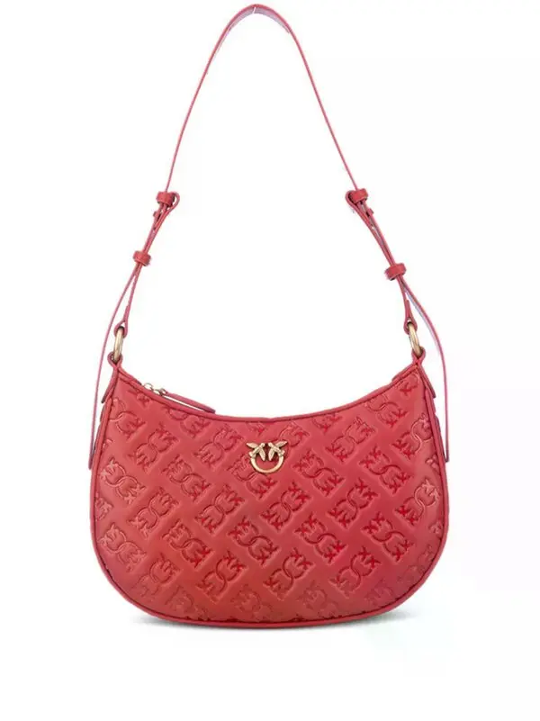 Pinko Monogram-pattern Shoulder Bag - Red