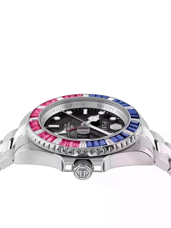 Philipp Plein Stainless Steel Chronograph Watch With Crystal Embellishment