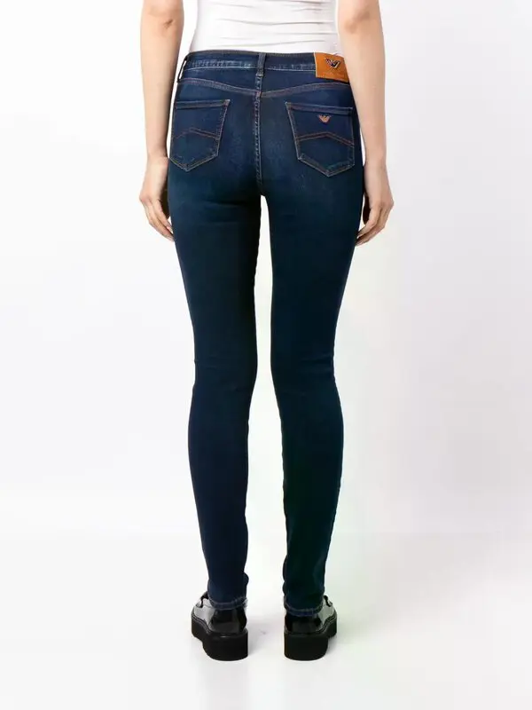 Emporio Armani Logo-embroidered Skinny Jeans