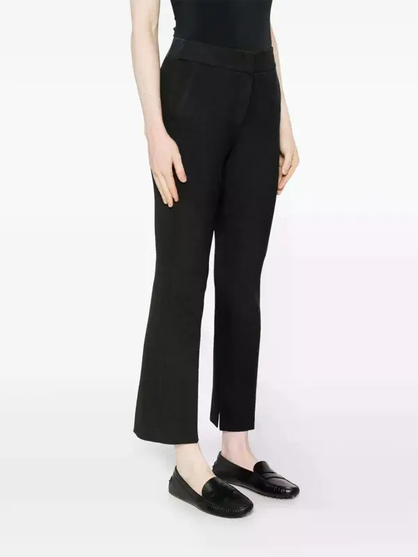 Peserico Logo-waistband Cropped Trousers - Grey