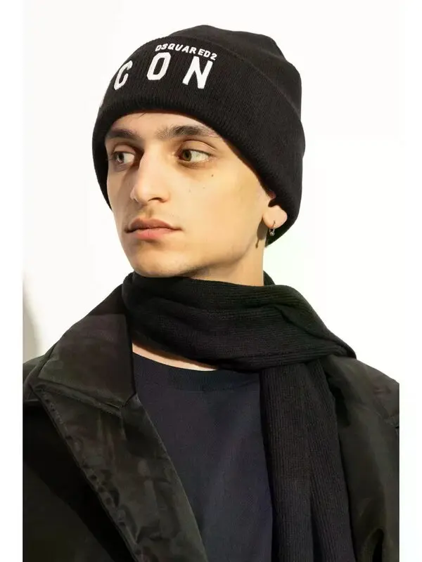 Dsquared2 Intarsia-knit Logo Beanie