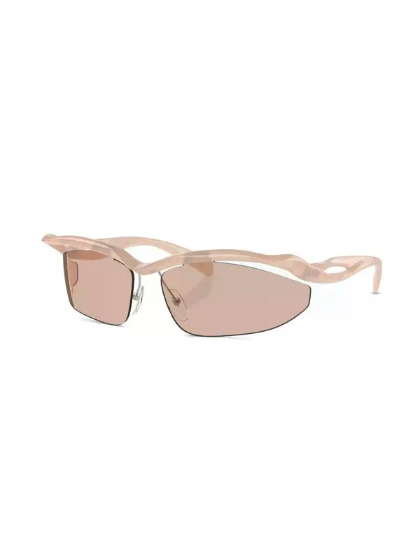 Prada Geometric Frame Sunglasses - Neutrals