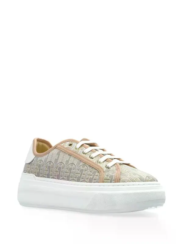 Furla Nuage Jacquard Logo Lace-up Sneakers - Neutrals