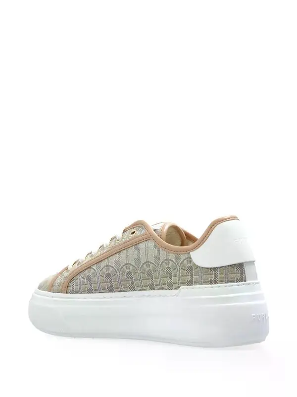 Furla Nuage Jacquard Logo Lace-up Sneakers - Neutrals