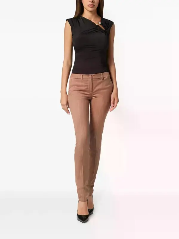 Philipp Plein Pinstriped Tailored Trousers - Brown