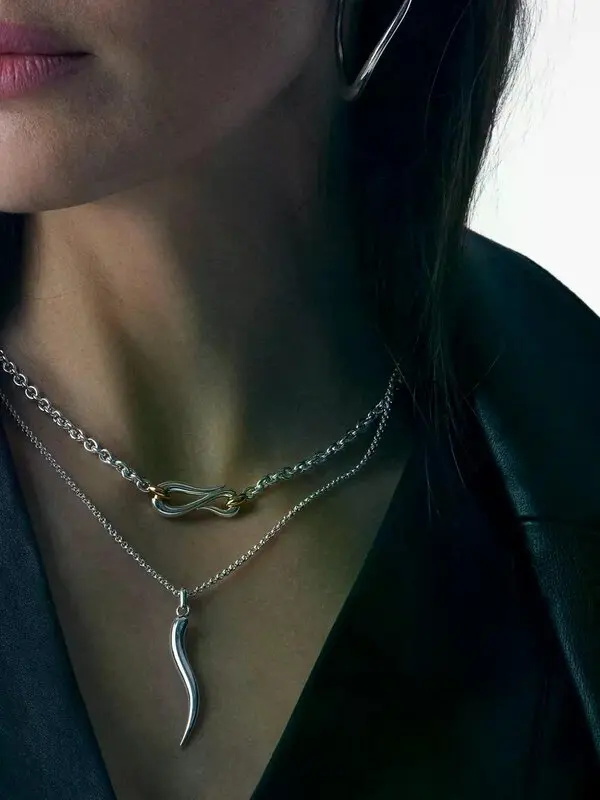 DINNY HALL Toro Lasso Necklace - Silver