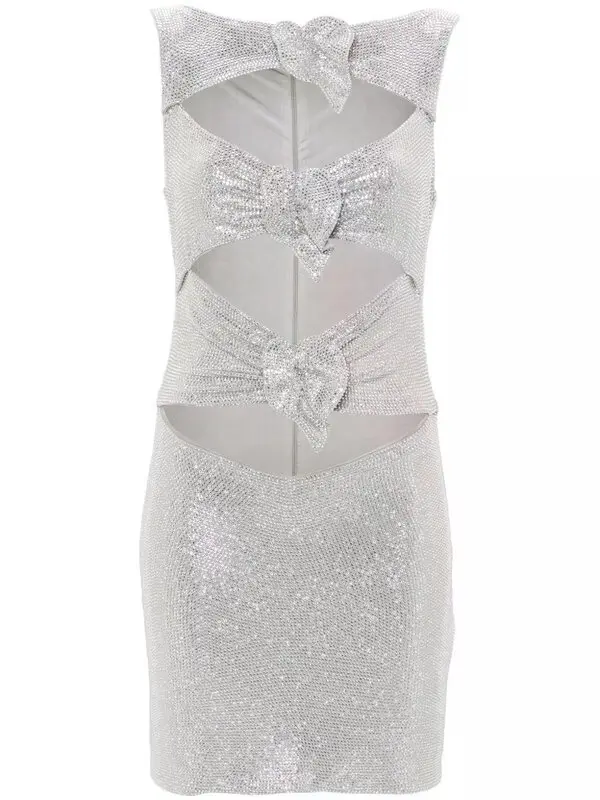 Giuseppe Di Morabito Rhinestone-embellished Mini Dress - Silver