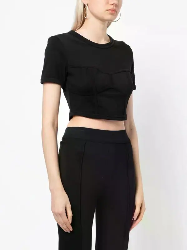 A.L.C. Wren Round-neck Cropped T-shirt