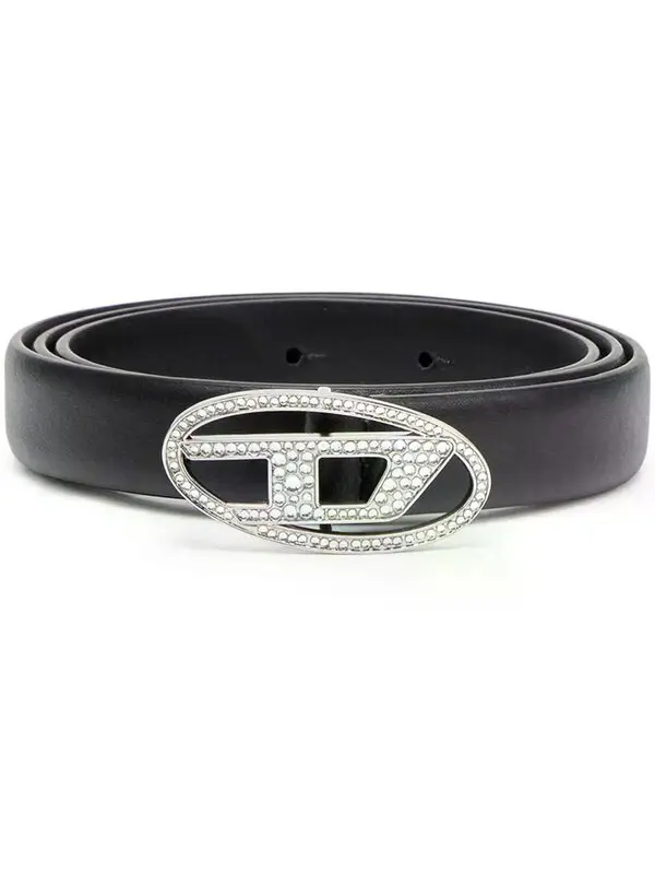 DIESEL® B-1dr Crystal-embellished Belt - Black