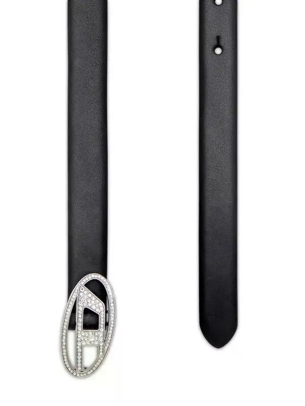 DIESEL® Crystal Embellished Leather Belt