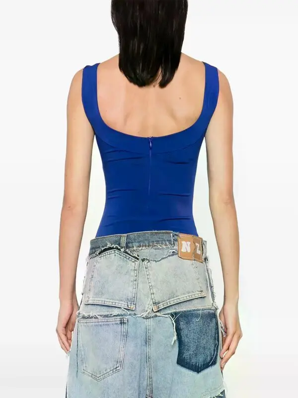 ATU BODY COUTURE Square Neck Bodysuit - Blue