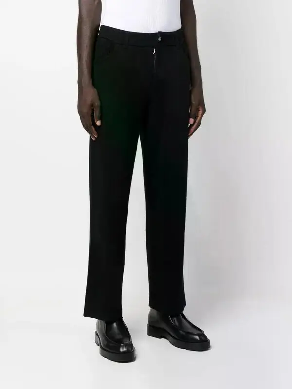 BARRIE Cashmere-cotton Blend Straight-leg Trousers