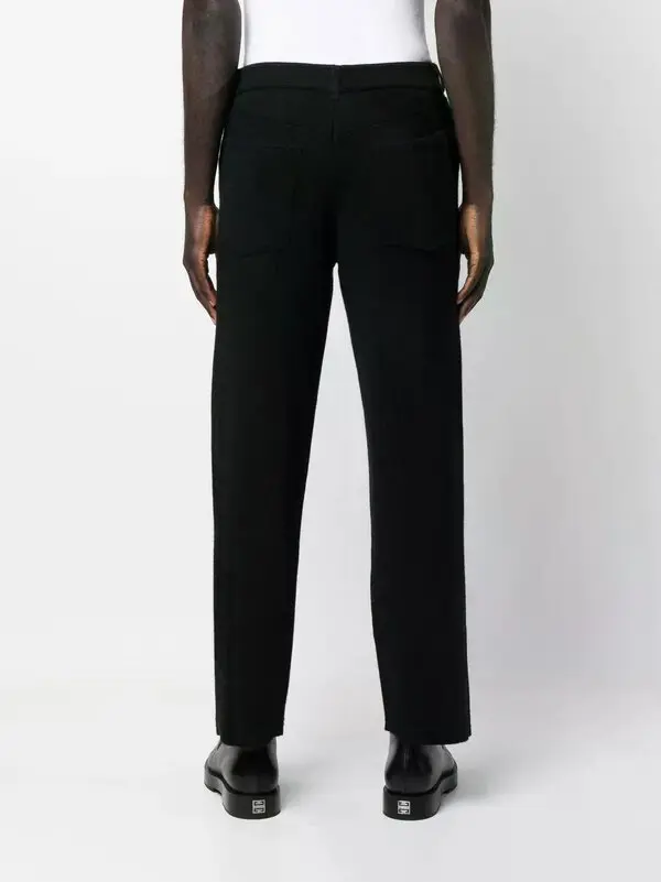 BARRIE Cashmere-cotton Blend Straight-leg Trousers