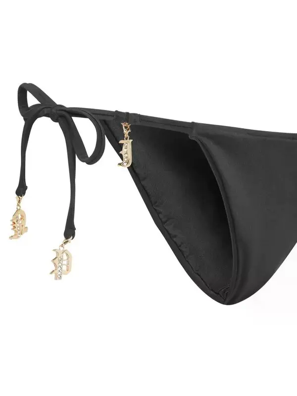 Philipp Plein Bikini Bottoms With Charm Detail